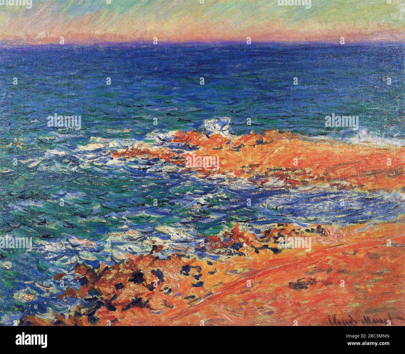 The Big Blue Sea in Antibes 1888 by Claude Monet Stock Photo - Alamy