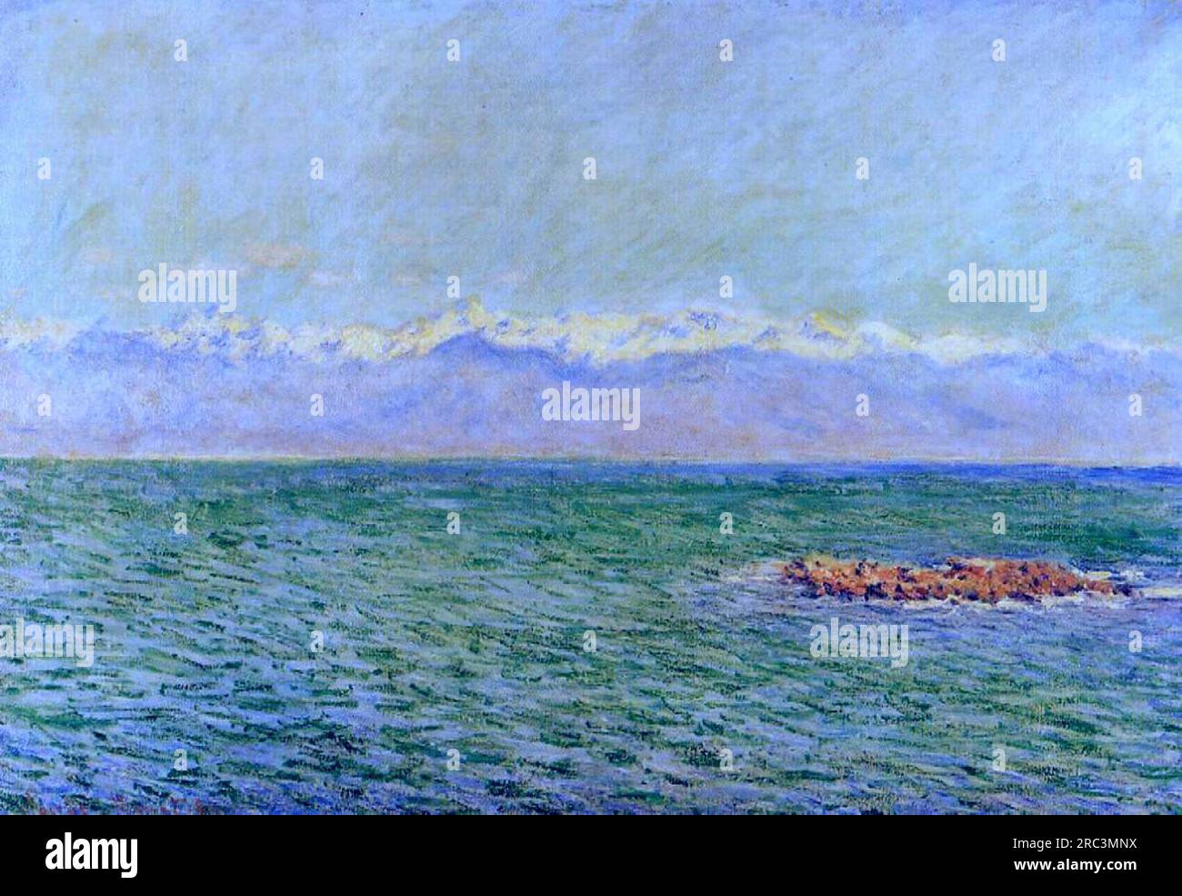 The Sea and the Alps 1888 by Claude Monet Stock Photo - Alamy