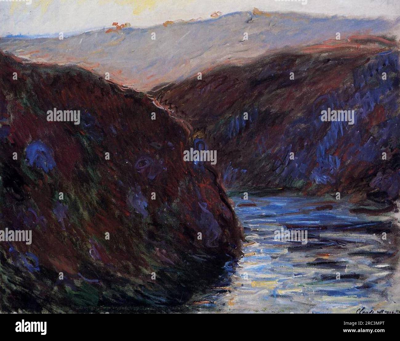 The Creuse Valley, Evening Effect 1889 by Claude Monet Stock Photo - Alamy