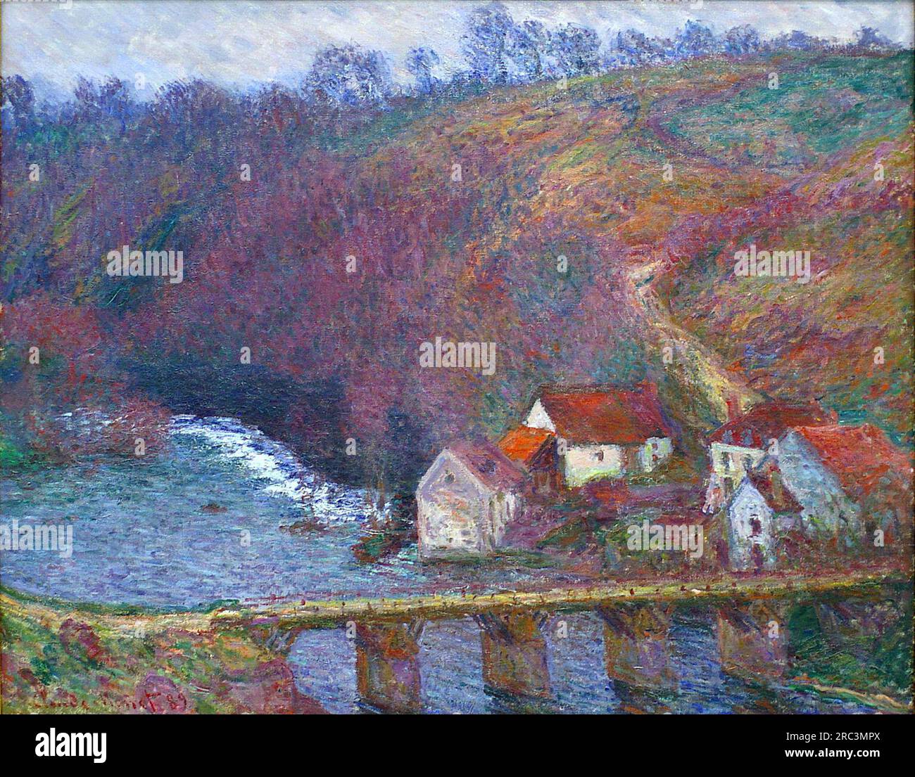 The Grande Creuse by the Bridge at Vervy 1889 by Claude Monet Stock ...