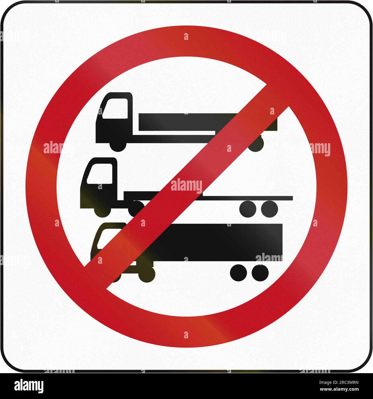 Road sign in Brunei: No Vehicles With 3 Or More Axles Stock Photo - Alamy