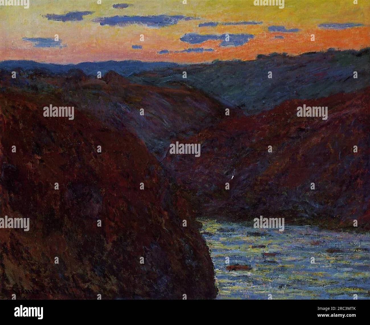 Valley of the Creuse, Sunset 1889 by Claude Monet Stock Photo - Alamy