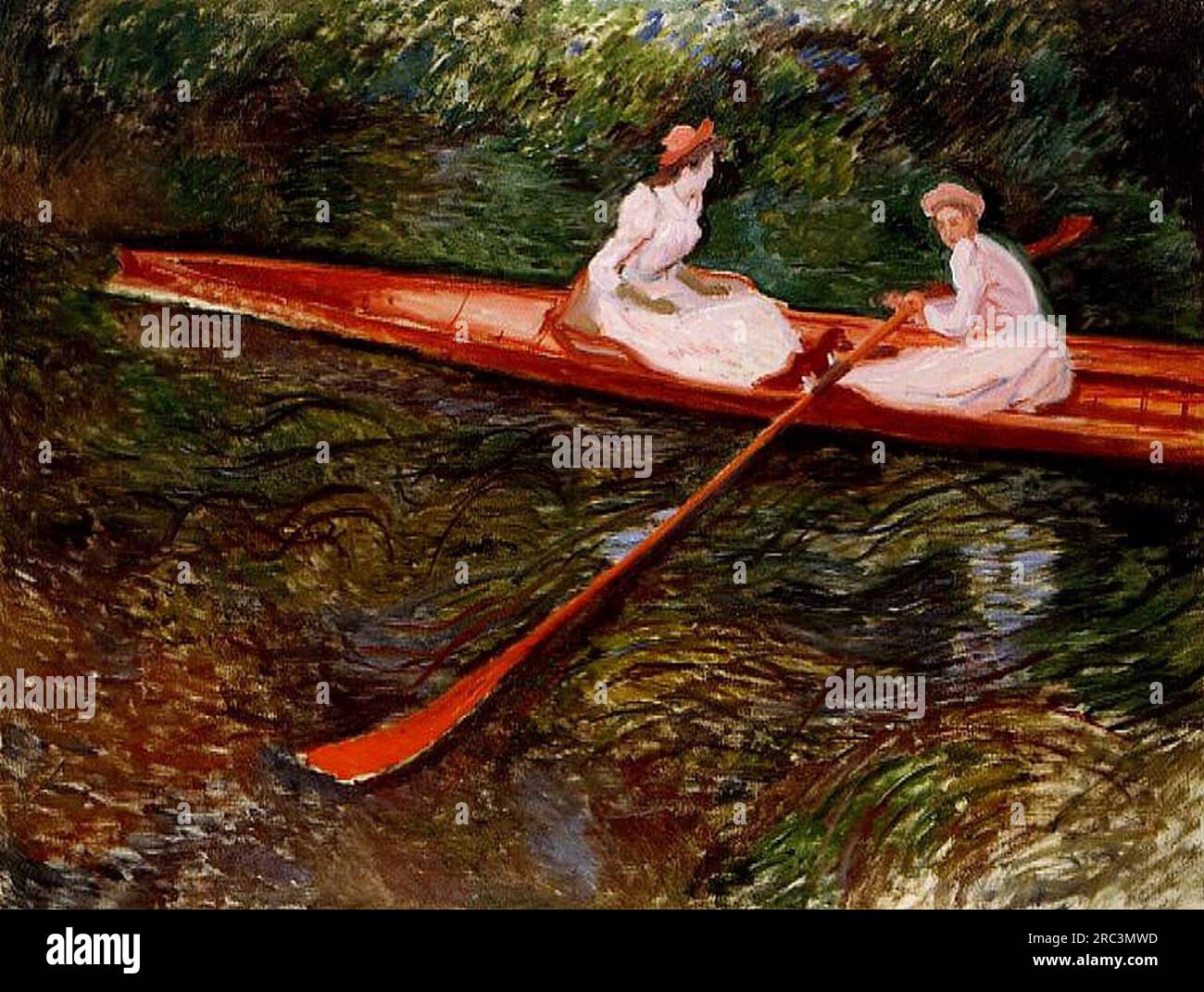 The Pink Skiff 1890 by Claude Monet Stock Photo - Alamy