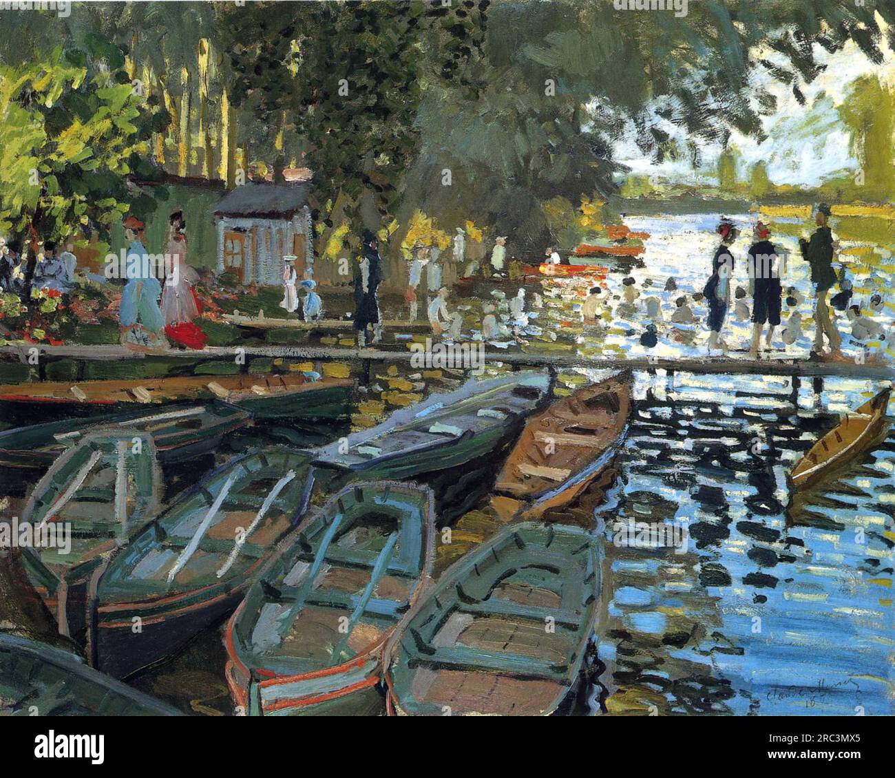 Bathers at La Grenouillere 1869 by Claude Monet Stock Photo - Alamy