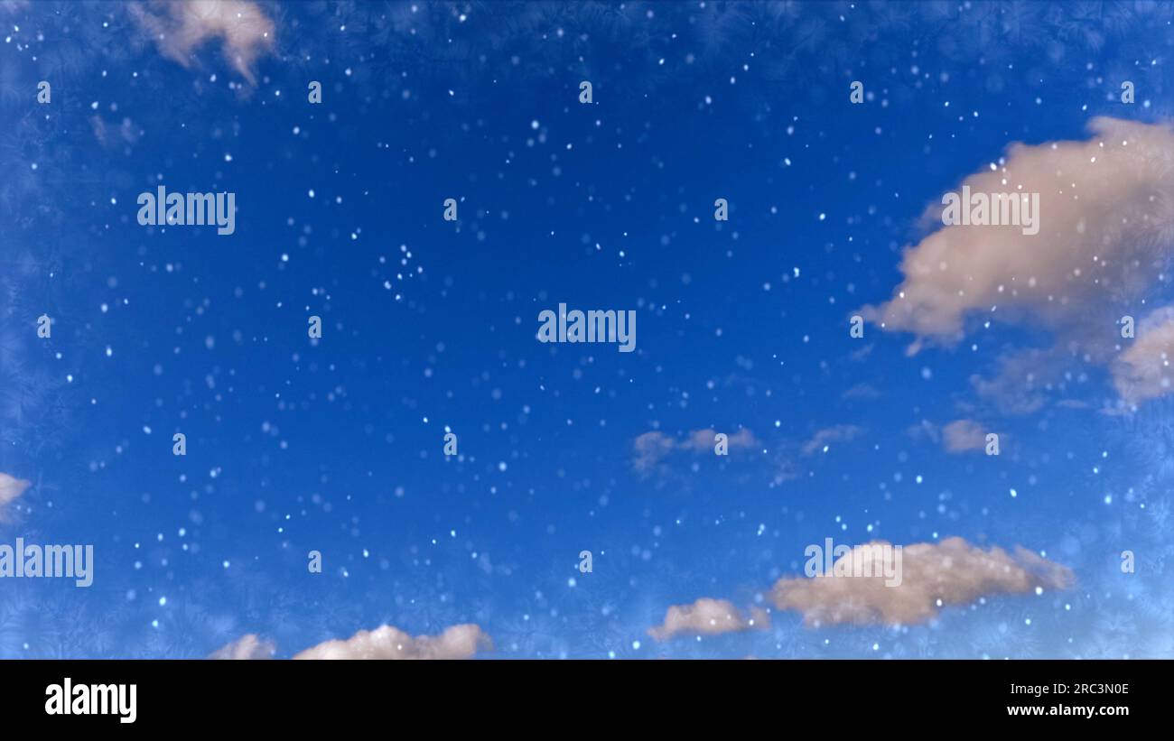pretty falling snow on clouds on sky backdrop - photo of nature Stock ...