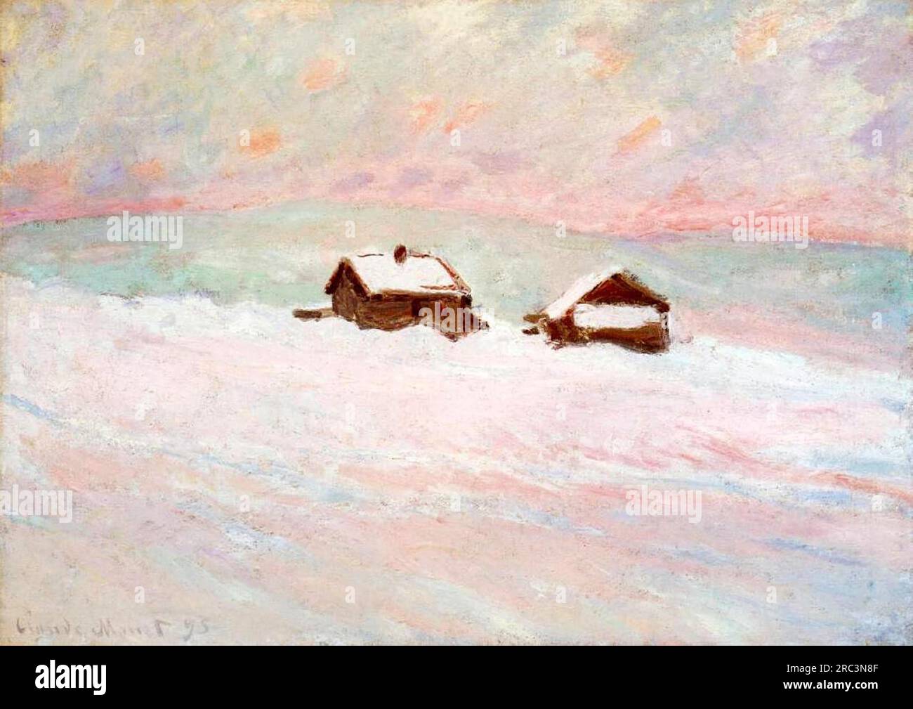 Houses in the Snow, Norway 1895 by Claude Monet Stock Photo - Alamy