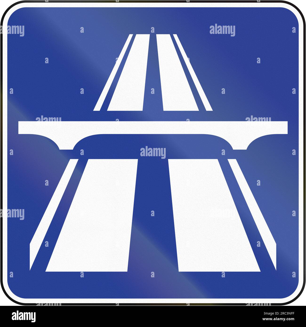 Bruneian traffic sign: Beginning of motorway Stock Photo - Alamy
