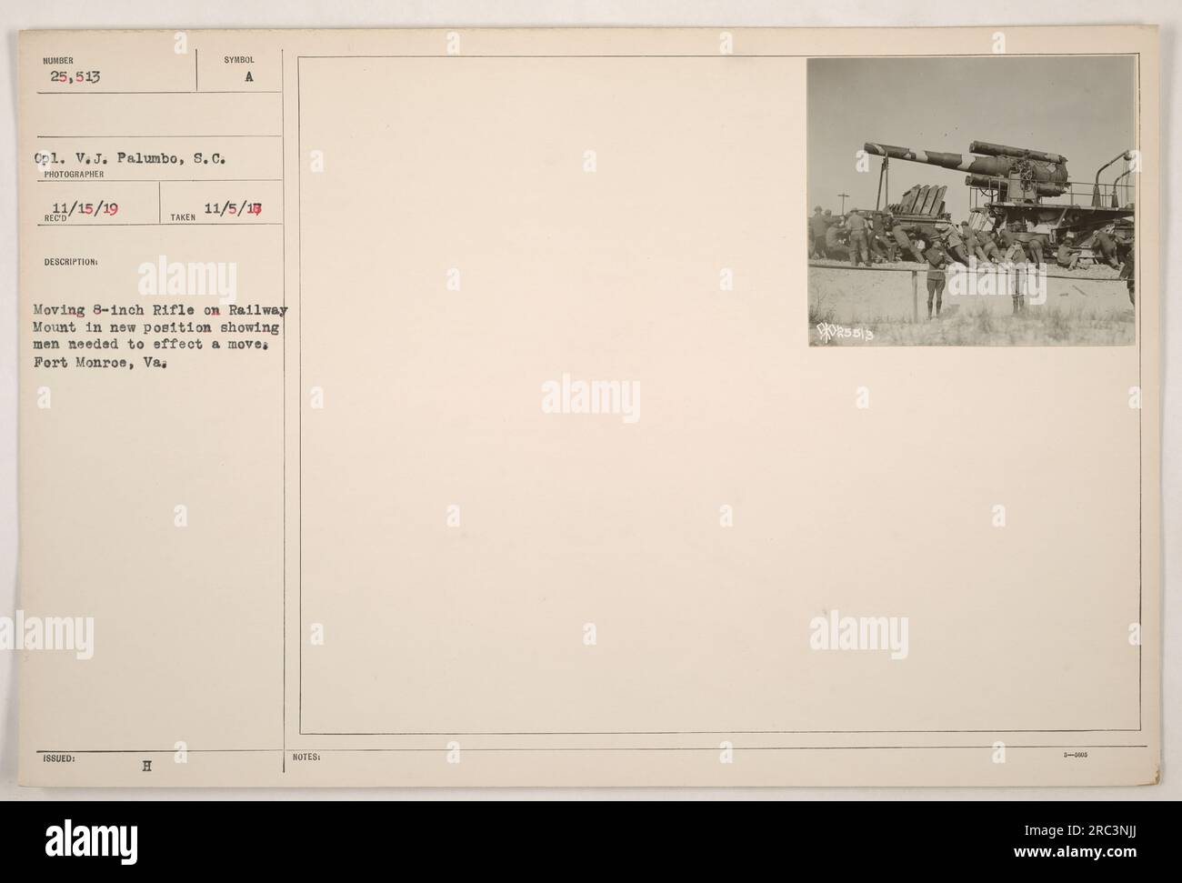 Cpl. V.J. Palumbo, S.C. took this photograph on November 15, 1919. The ...