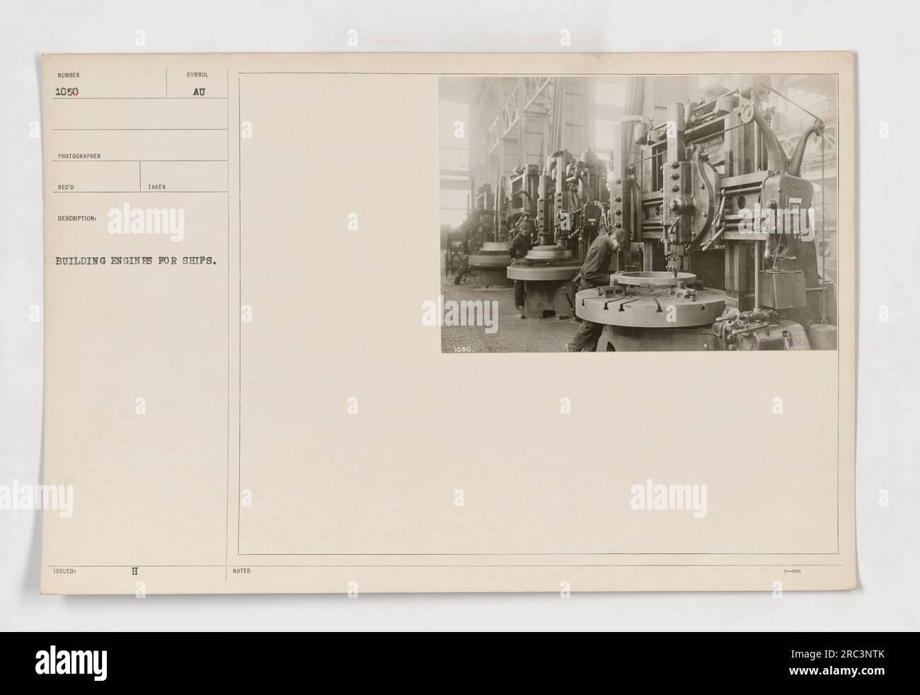 "Image depicting the process of building engines for ships during World ...