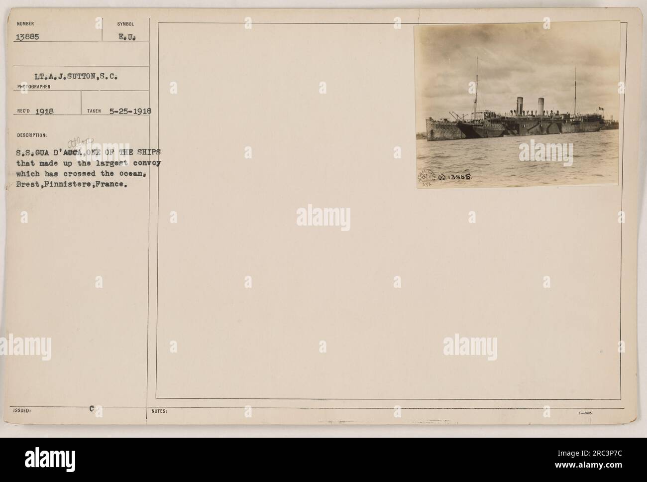 Image showing the U.S. naval ship, E.U., a part of the largest convoy ...