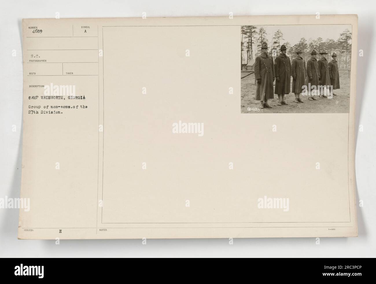 A group of non-commissioned officers from the 27th Division at Camp ...