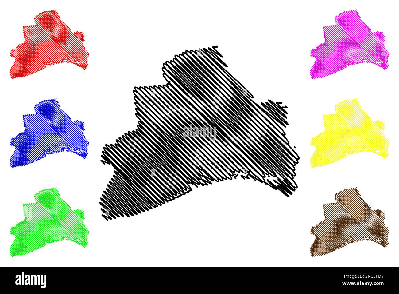 East riding of yorkshire vector outline map hi-res stock photography ...