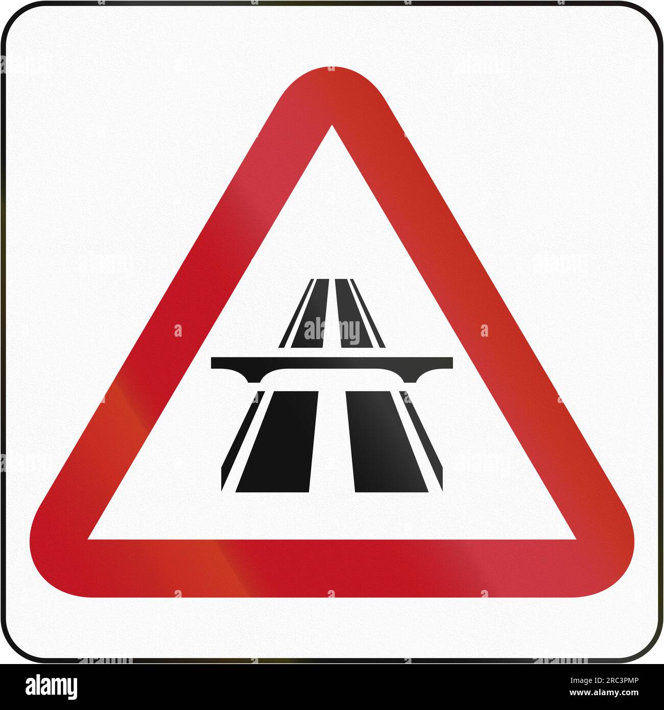 Road sign in Brunei: Expressway Ahead Stock Photo - Alamy