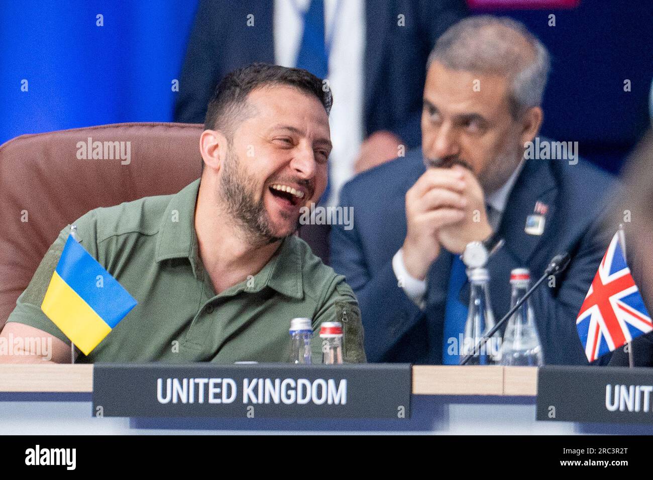 Vilnius, Lithuania 20230712.Ukrainian President Volodymyr Zelensky ...