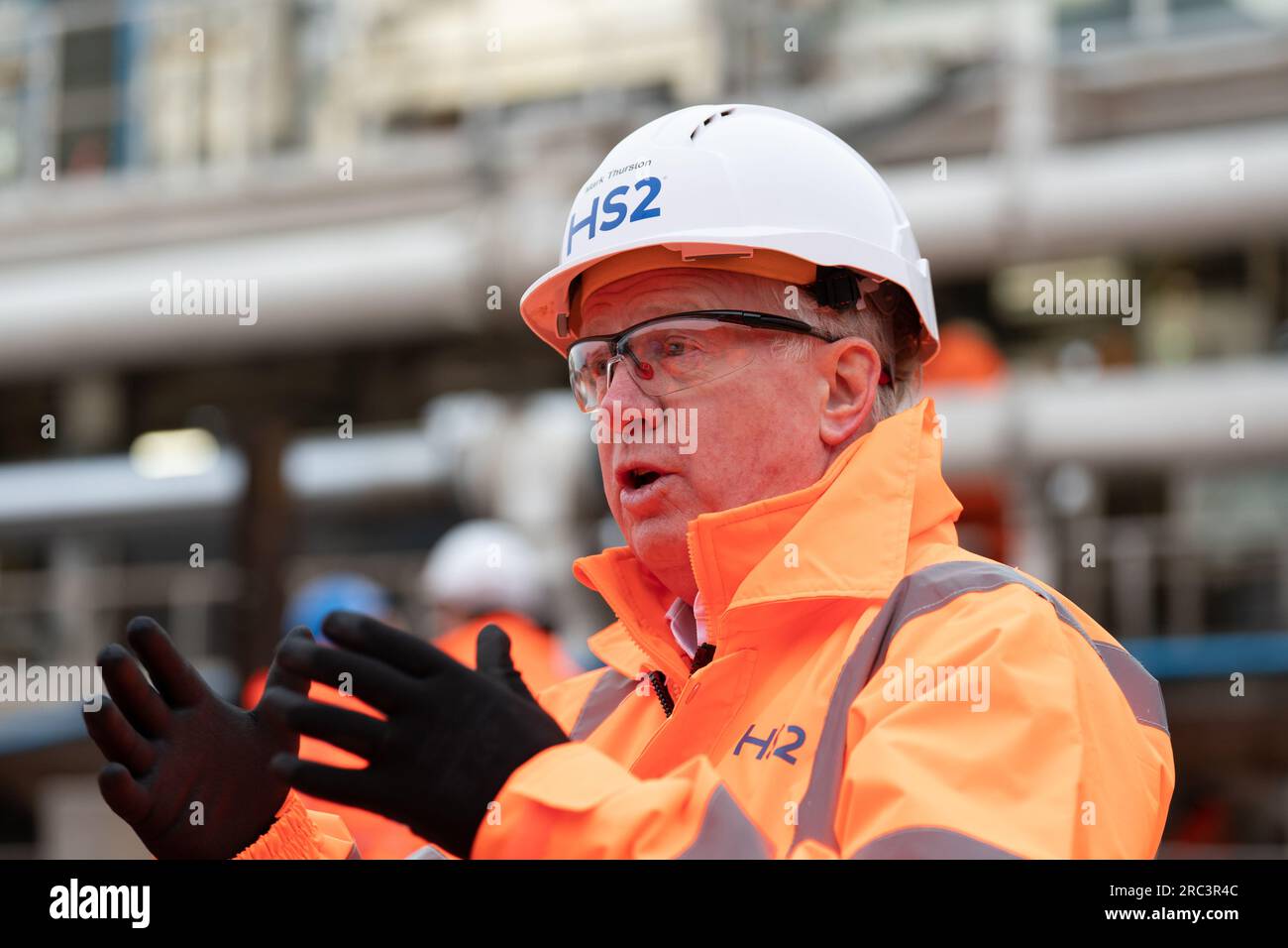 File photo dated 01/12/22 of HS2 CEO Mark Thurston viewing a one-mile ...