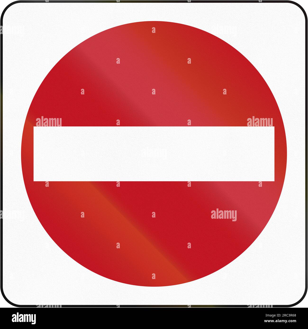 No entry sign in Brunei, at the exit of a one-way road Stock Photo - Alamy