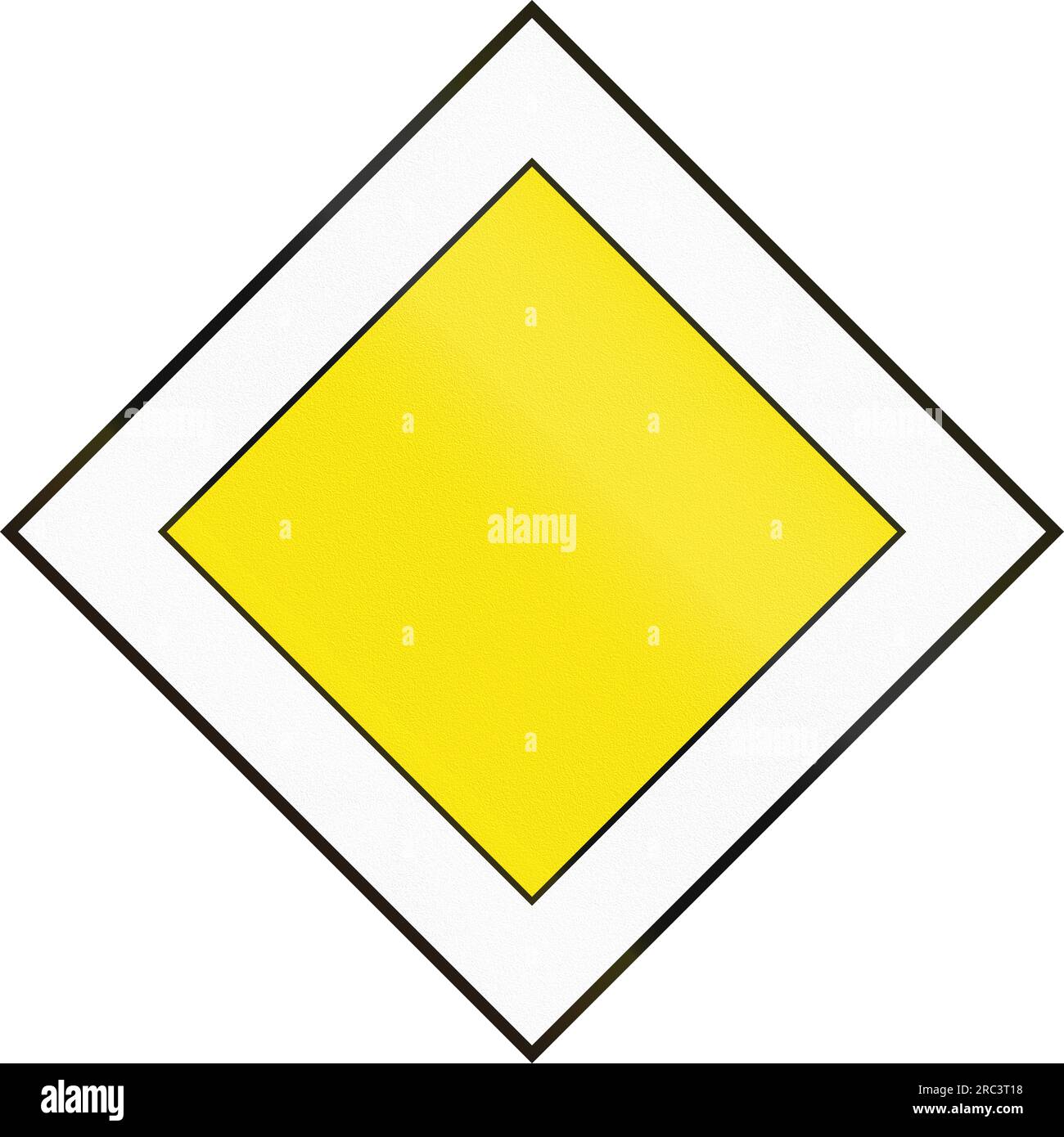 Polish regulatory sign - priority road Stock Photo - Alamy