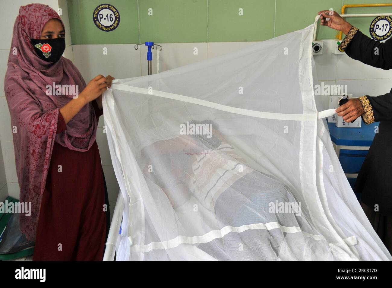 Sylhet, Bangladesh. 11th July, 2023. People with dengue receive treatment at Dengue Corner of ...