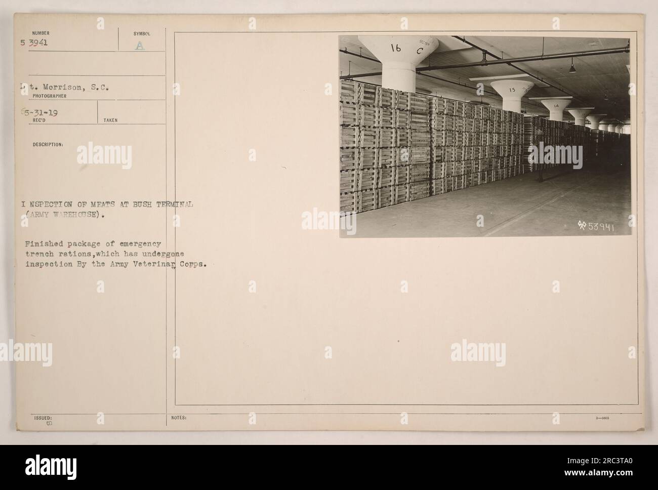 Rations inspection hi-res stock photography and images - Alamy