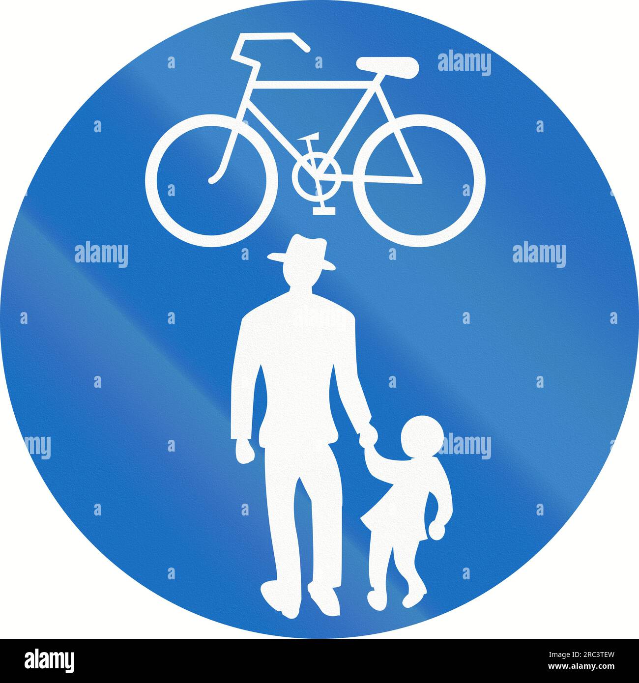 Austrian traffic sign on a shared-use path Stock Photo - Alamy