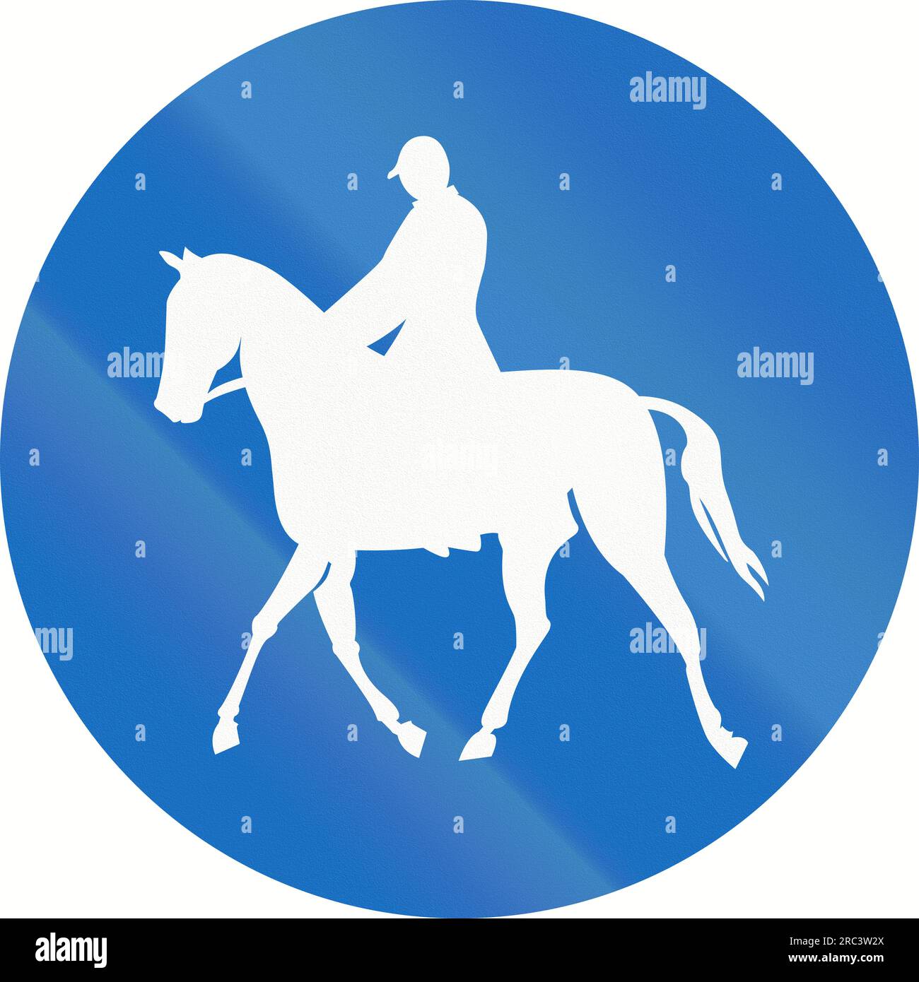 Austrian traffic sign for bridle way Stock Photo - Alamy