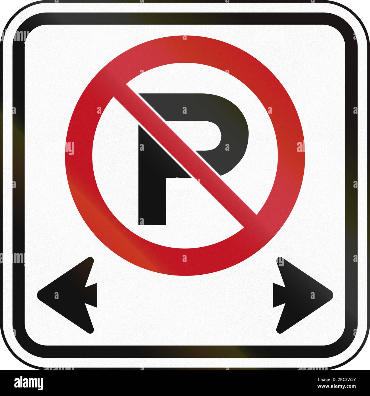 Canadian road sign: No Parking in both directions Stock Photo - Alamy
