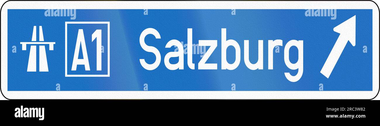Austrian direction sign onto motorway or expressway Stock Photo - Alamy