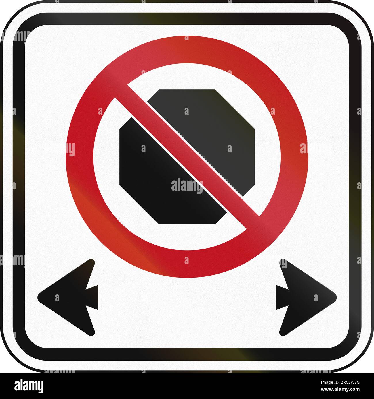 Canadian road sign: No stopping Stock Photo - Alamy