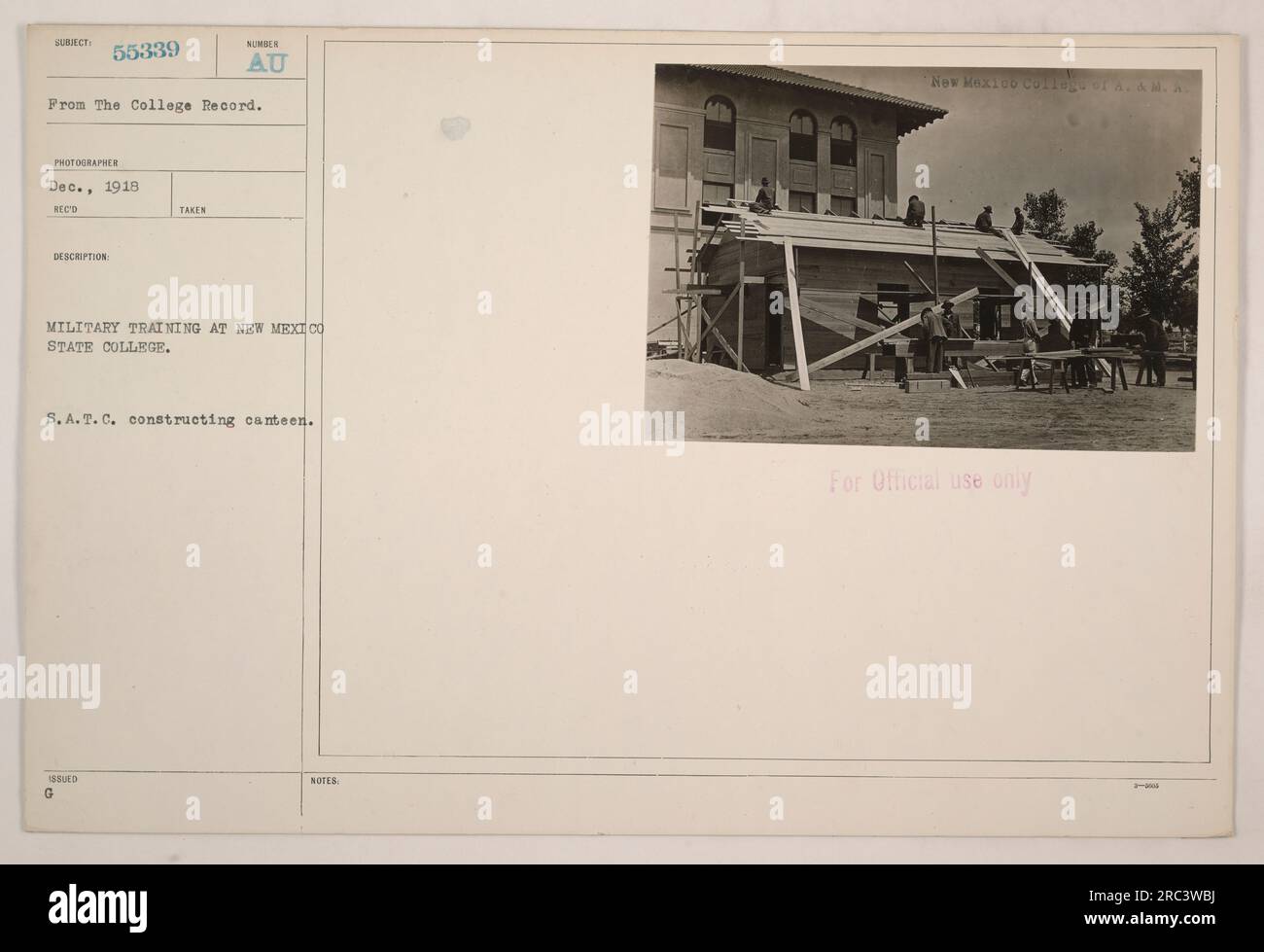 American college student army training corps s a t c hi-res stock ...