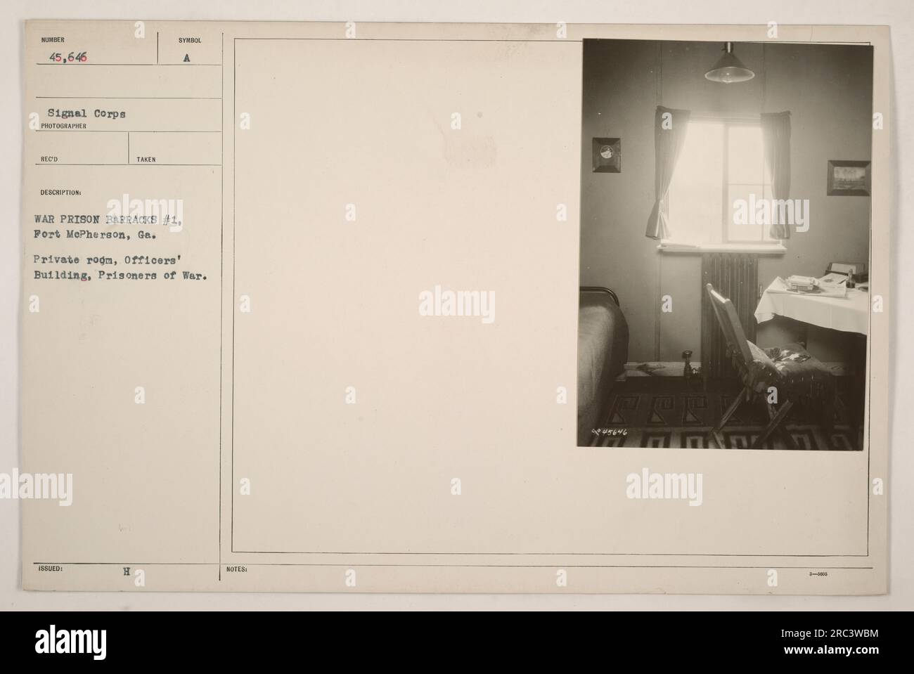 War prison barracks #1 at Fort McPherson in Georgia. This photograph ...