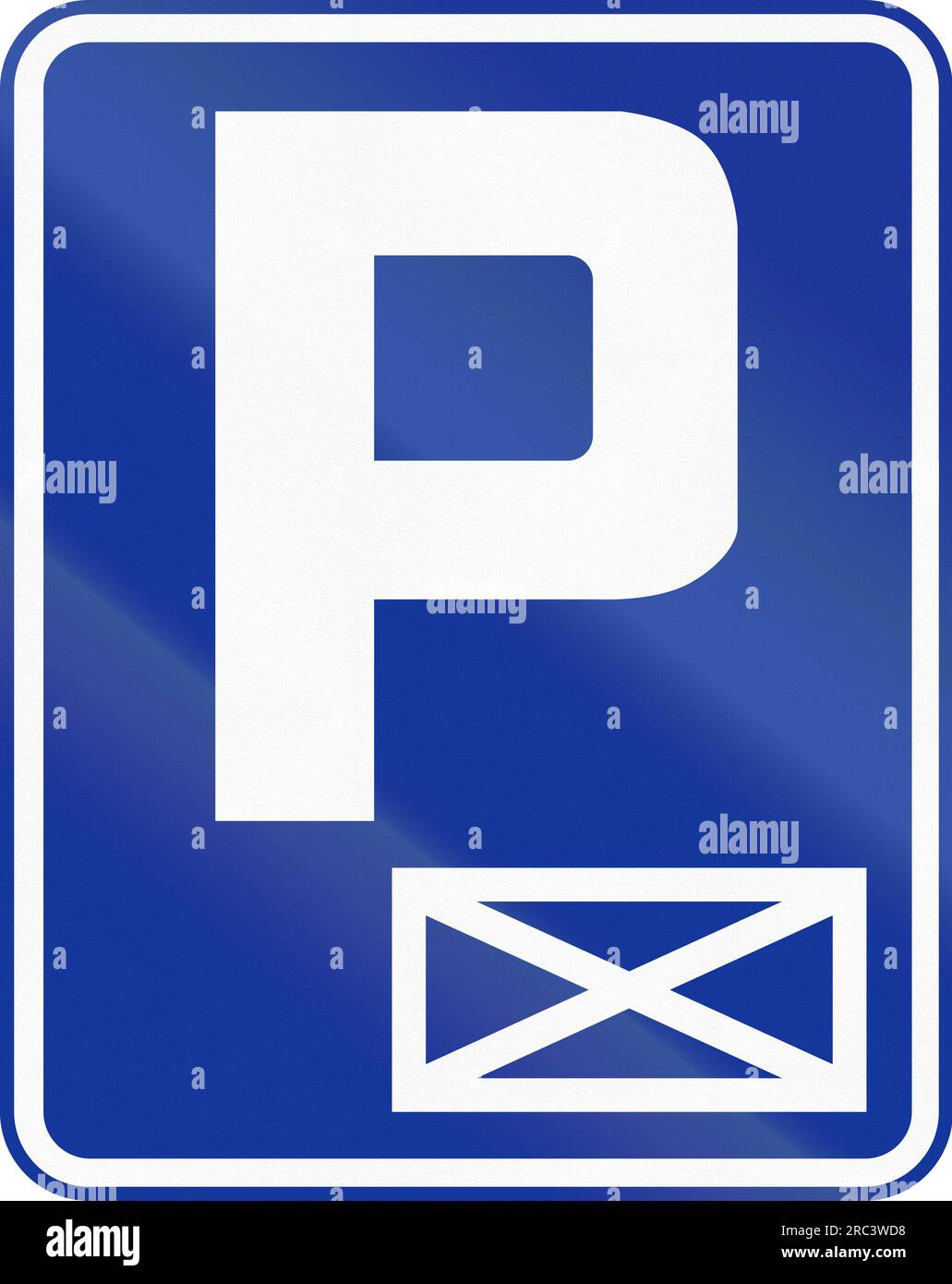 Polish information sign - reserved parking Stock Photo - Alamy