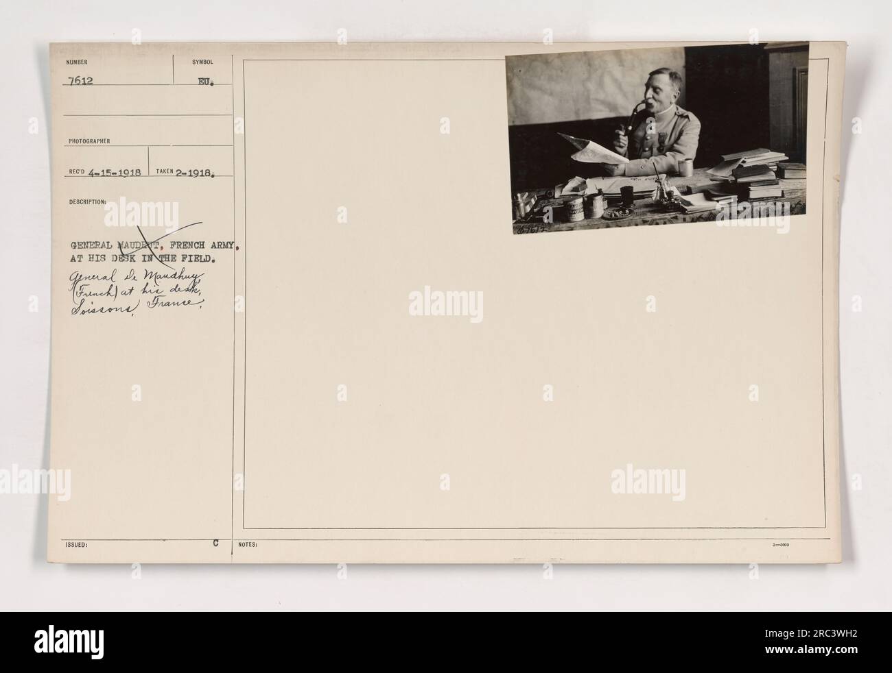 General de Maudhuy, a French army general, is seen sitting at his desk ...