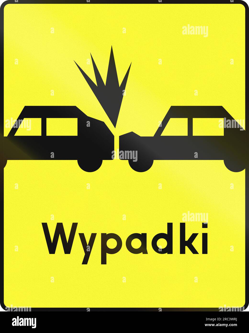 Polish road warning sign: Hazard Of rear-end accident with another ...