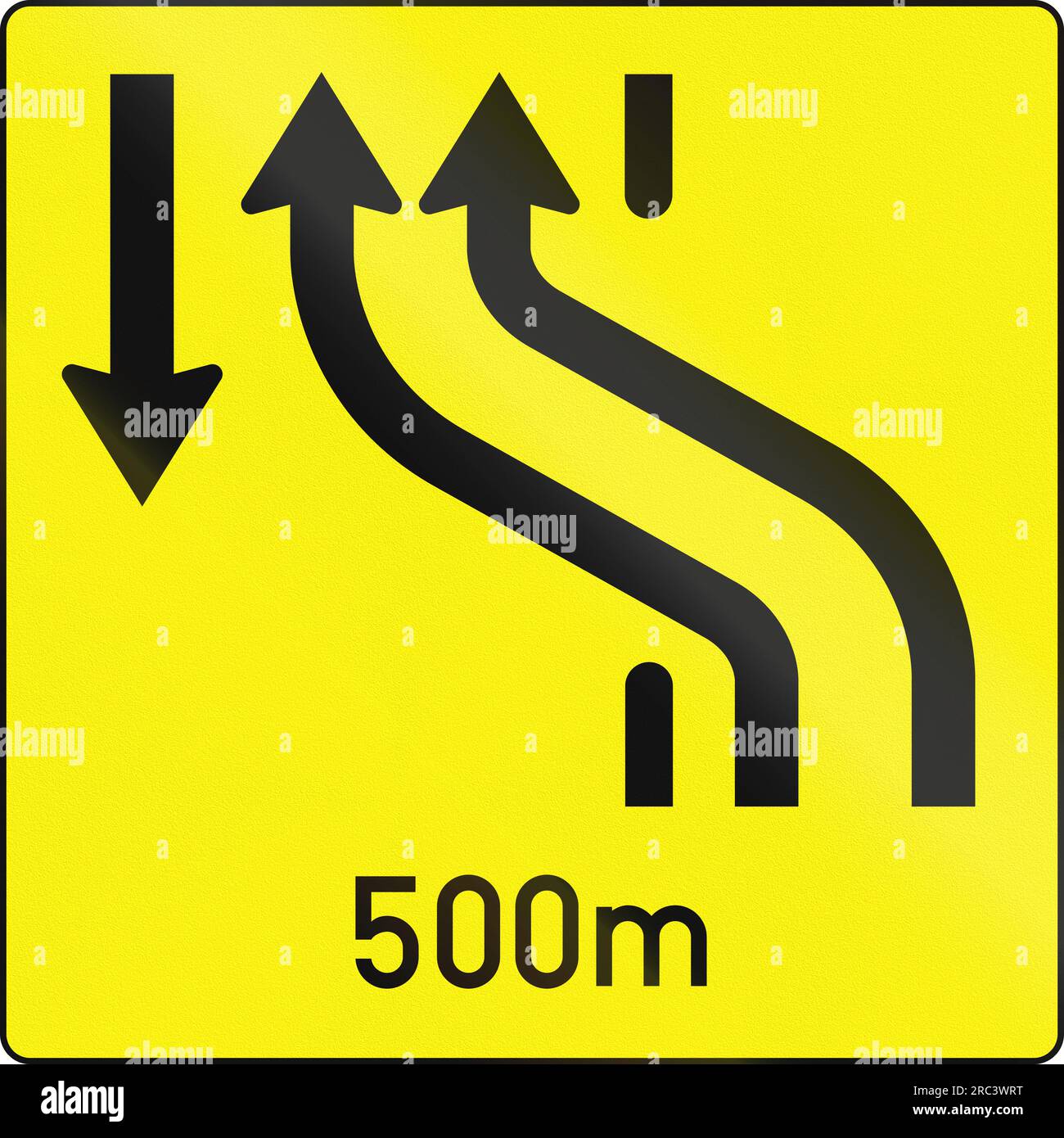 Austrian information sign 16c/a - lane crossover Stock Photo - Alamy