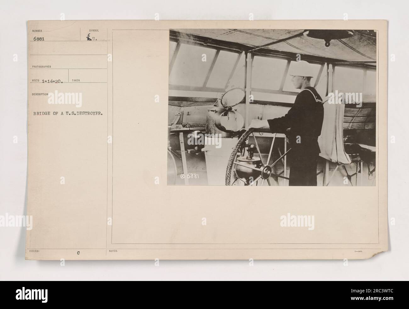 A photograph captured from the bridge of a United States destroyer ...