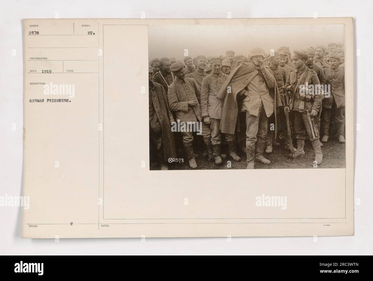 German prisoners being captured by American forces during World War One ...