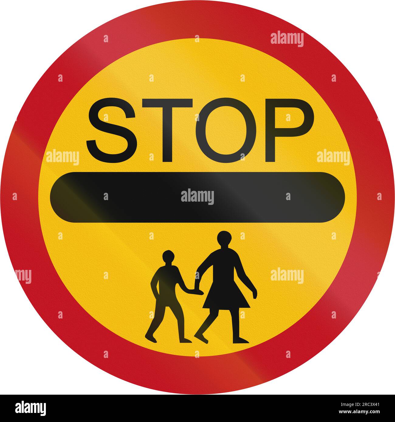 Road sign in Brunei: Stop, children Stock Photo - Alamy