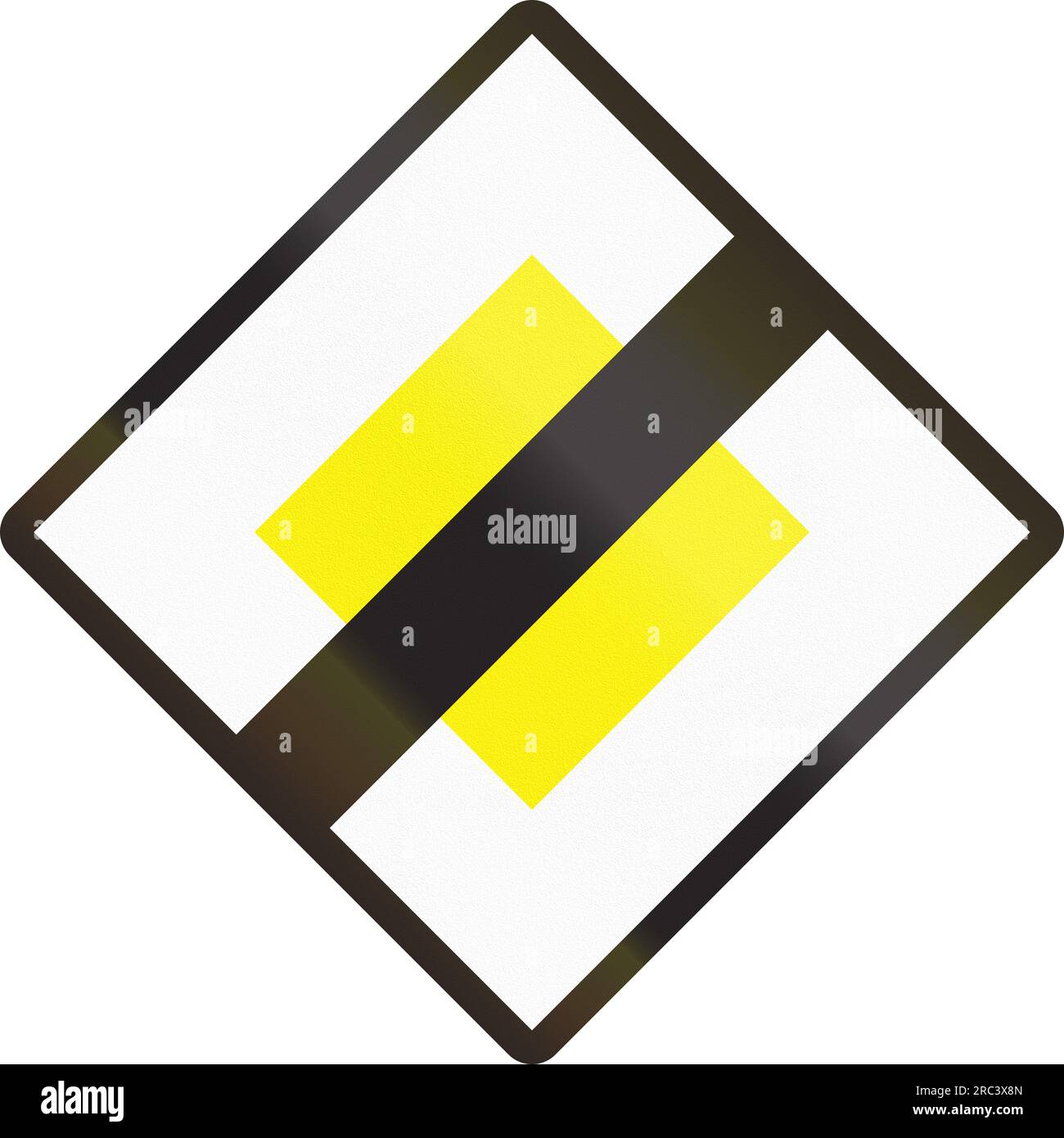 Austrian regulatory sign - end of priority road Stock Photo - Alamy