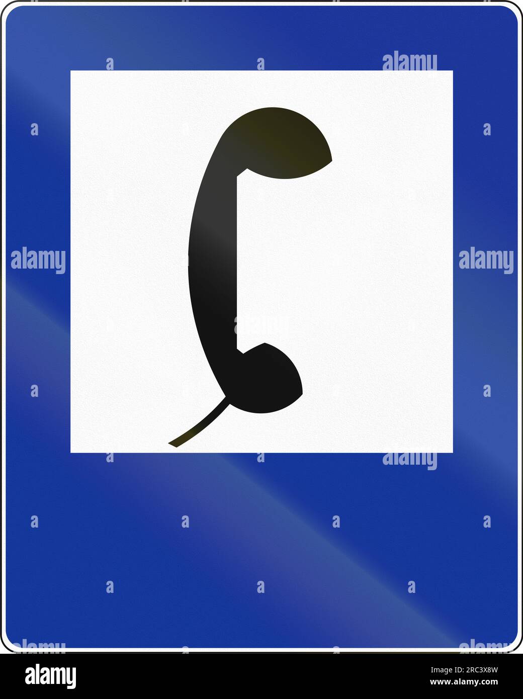 Official Polish traffic sign: Telephone Stock Photo - Alamy
