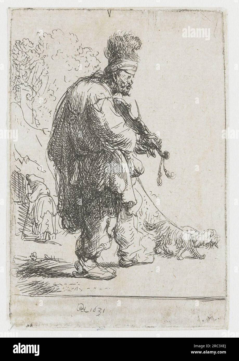 The blind fiddler 1631 by Rembrandt Stock Photo - Alamy
