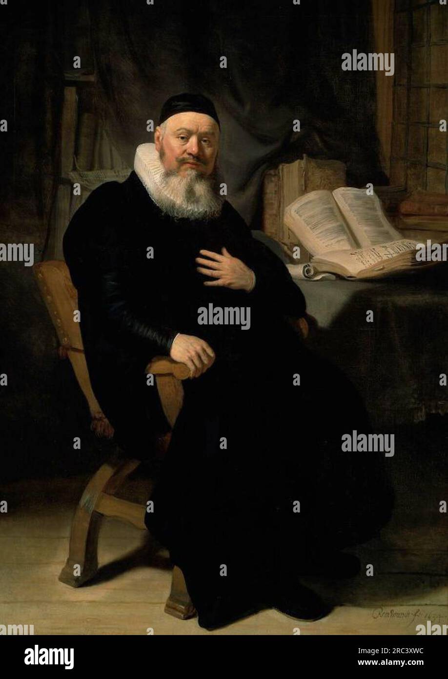 Portrait-Of-Johannes-Elison 1634 by Rembrandt Stock Photo - Alamy