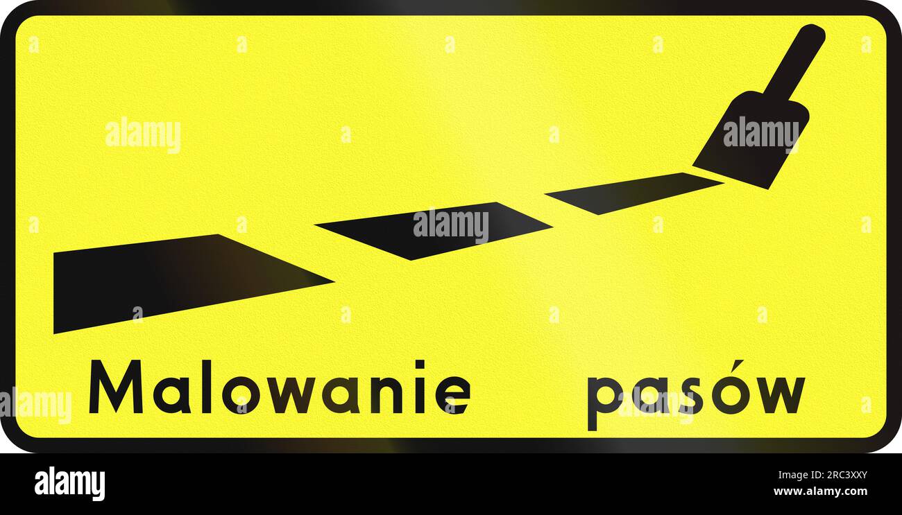 Street markings being painted hi-res stock photography and images - Alamy