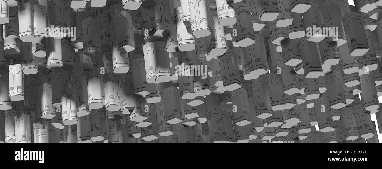 Sci-fi objects Structures that protect the future environment Gray ...