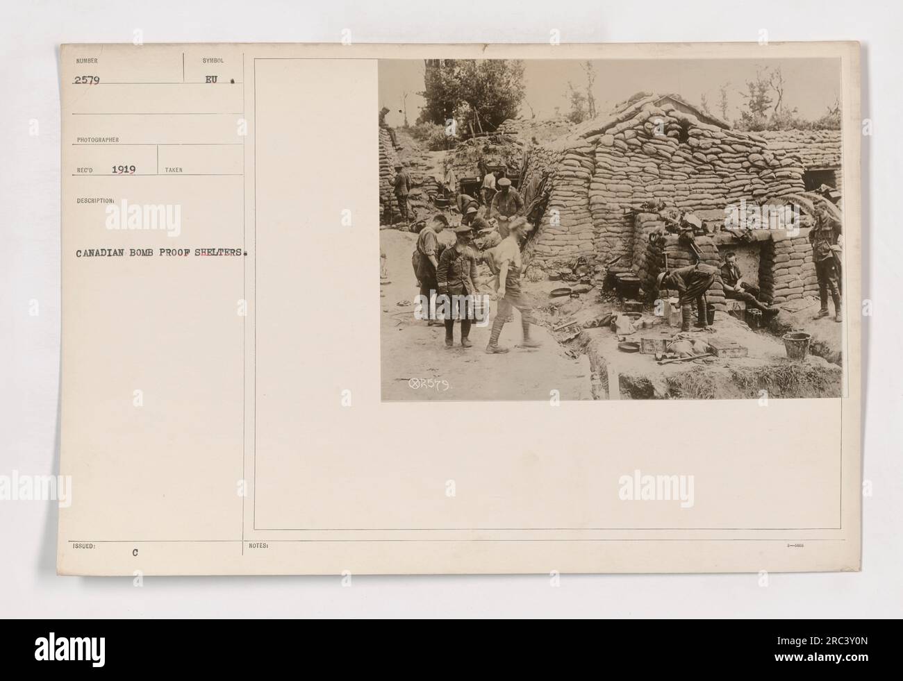 Canadian bomb-proof shelters in World War One. These shelters were ...