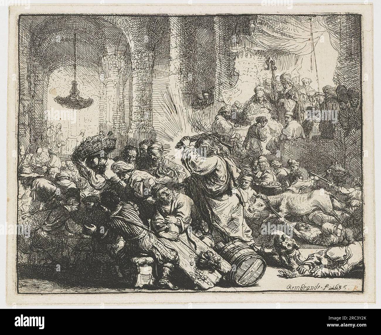 Driving the moneychangers from the temple hi-res stock photography and ...