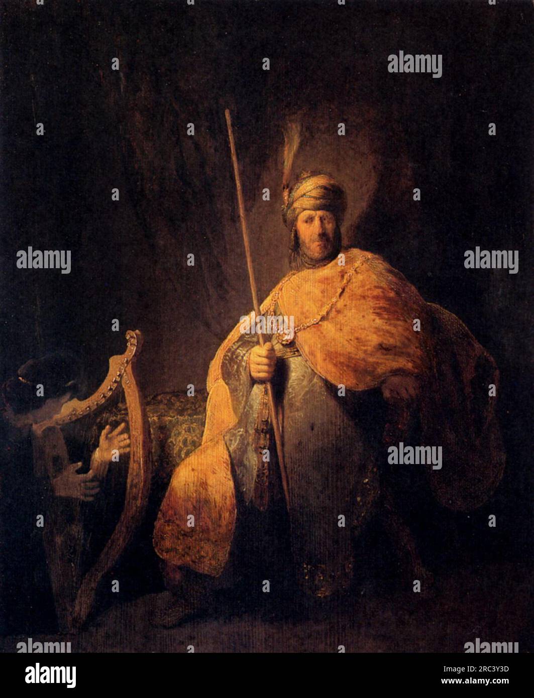 David Playing The Harp To Saul 1629 by Rembrandt Stock Photo - Alamy