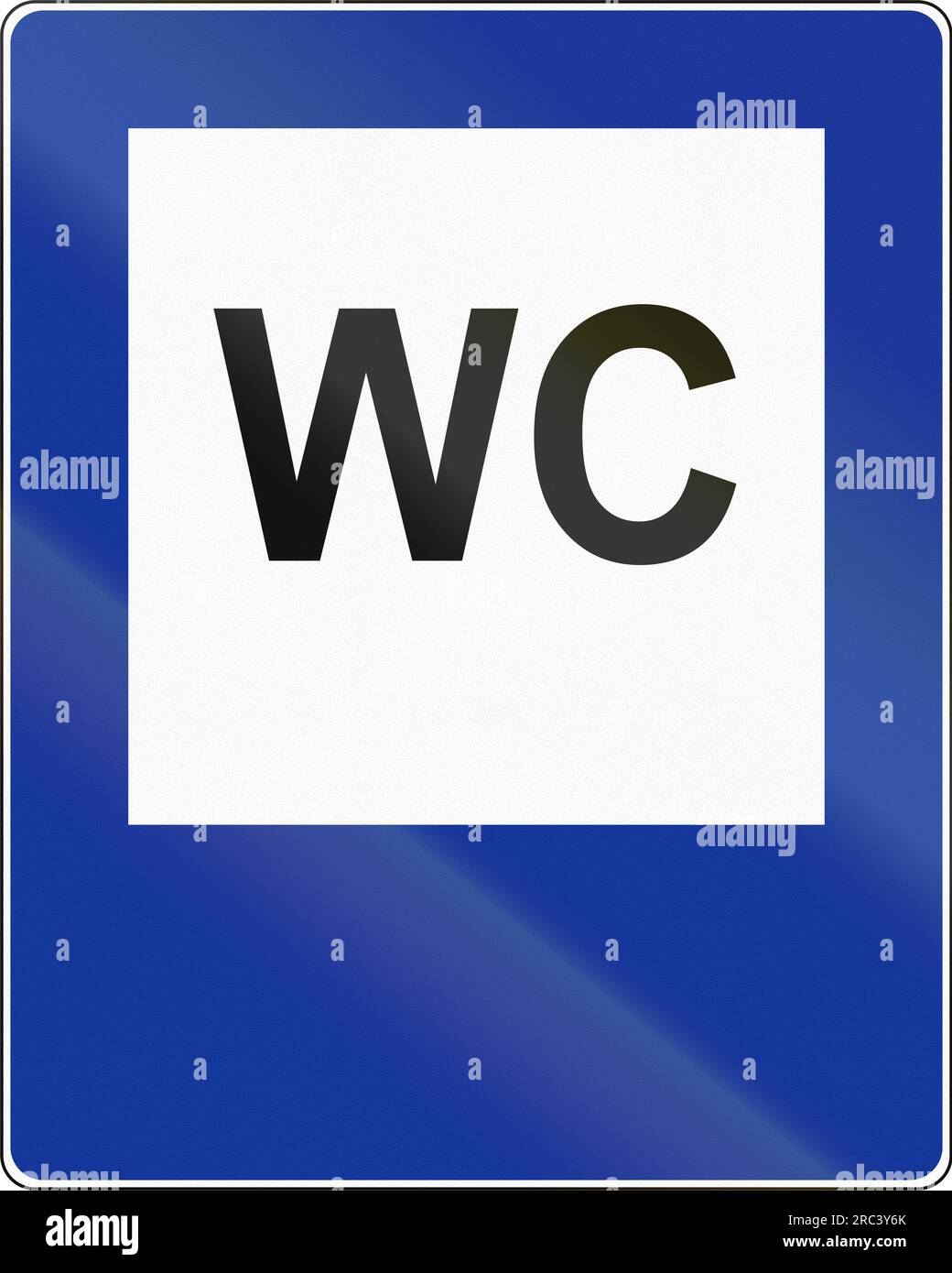 Official Polish traffic sign: Toilet Stock Photo - Alamy