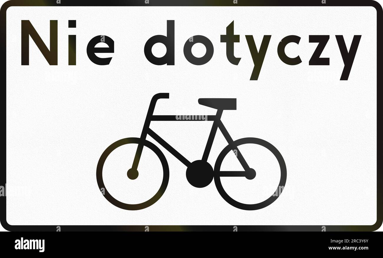 Polish traffic sign additional panel to specify the meaning of other ...