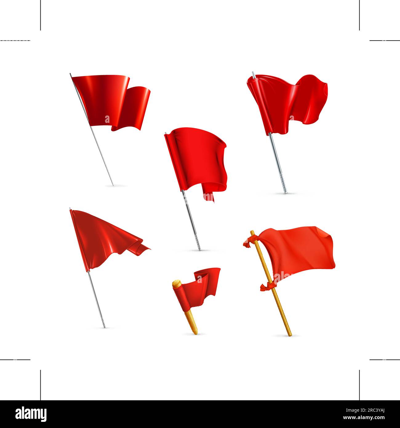 Red marker flags hi-res stock photography and images - Alamy