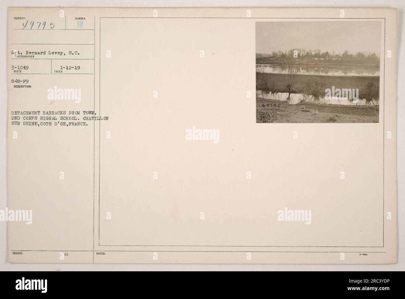 Detachment barracks in the town of Chatillon sur Seine, France. This is ...